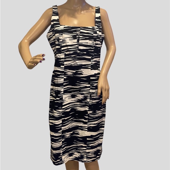 Calvin Klein | Dresses | Calvin Klein Black White Sleeveless Dress Euc ...